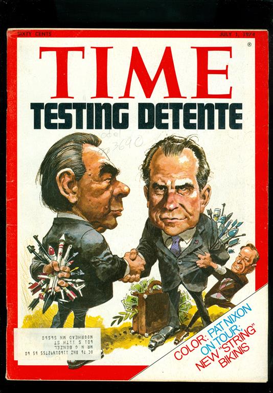 1974 Time Magazine: Richard Nixon, Leonid Brezhnev Cartoon- Testing ...